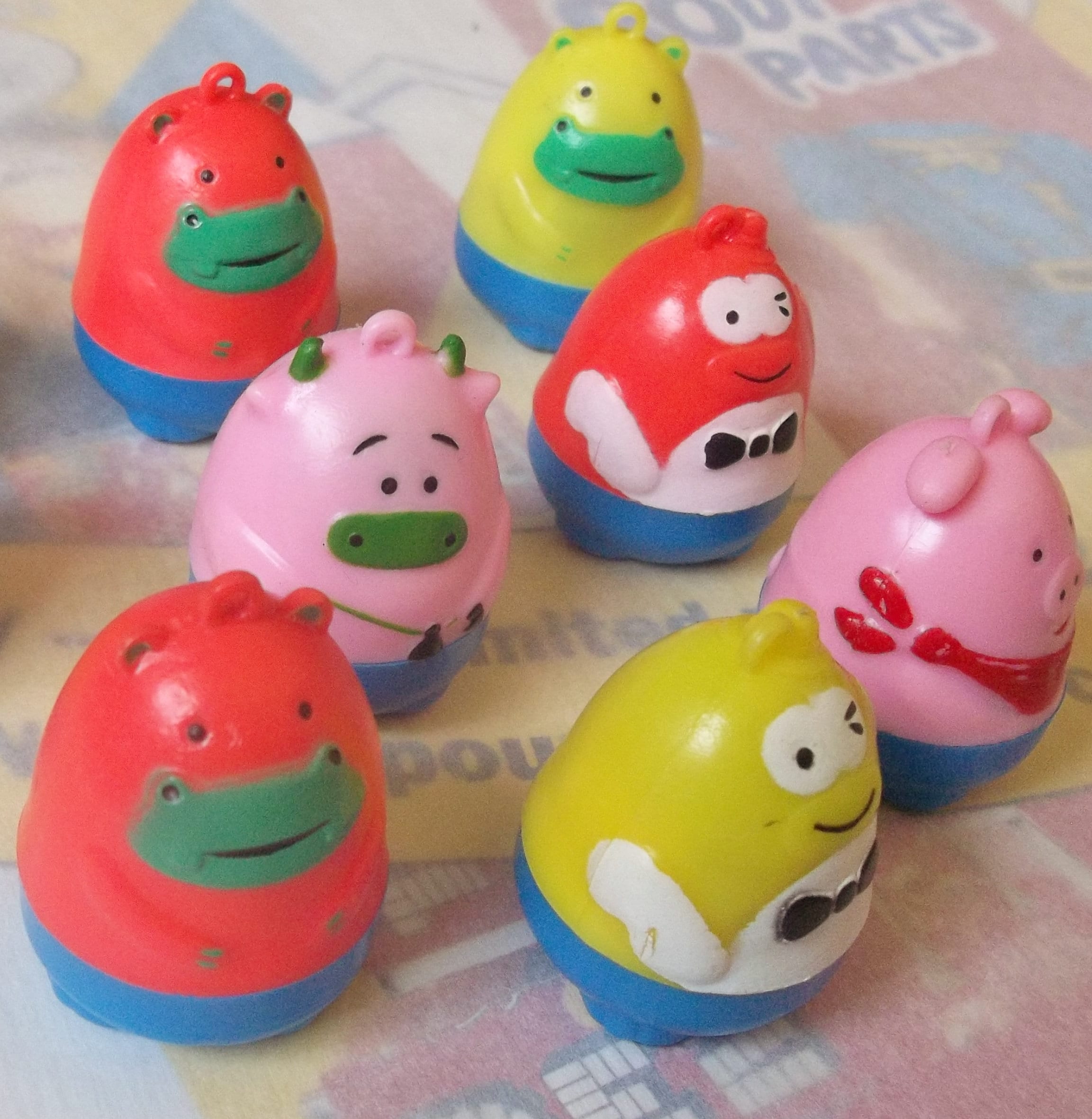 Six Items / Vintage Roly Poly Necklace / Toy Novelties / | Etsy
