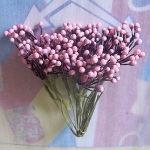 Floral Pips-peps Flower Centers / Vintage Millinery / Matte Plum With ...