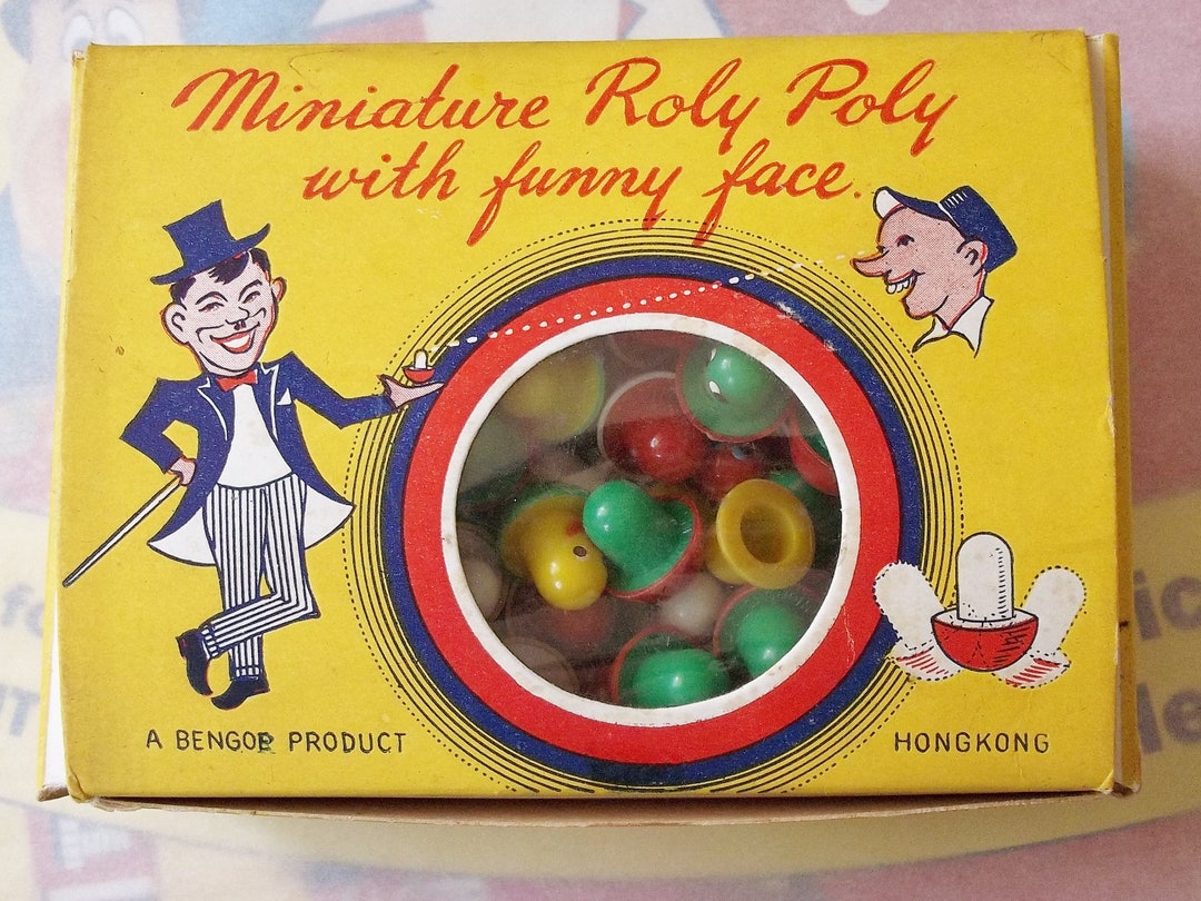 Eight Items / Vintage Miniature Roly Poly With Funny Face Toys / Dime ...