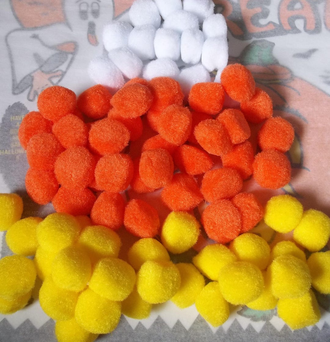 Candy Corn Colors / Pom Poms / Kid's Crafting / 85 Items / Halloween ...