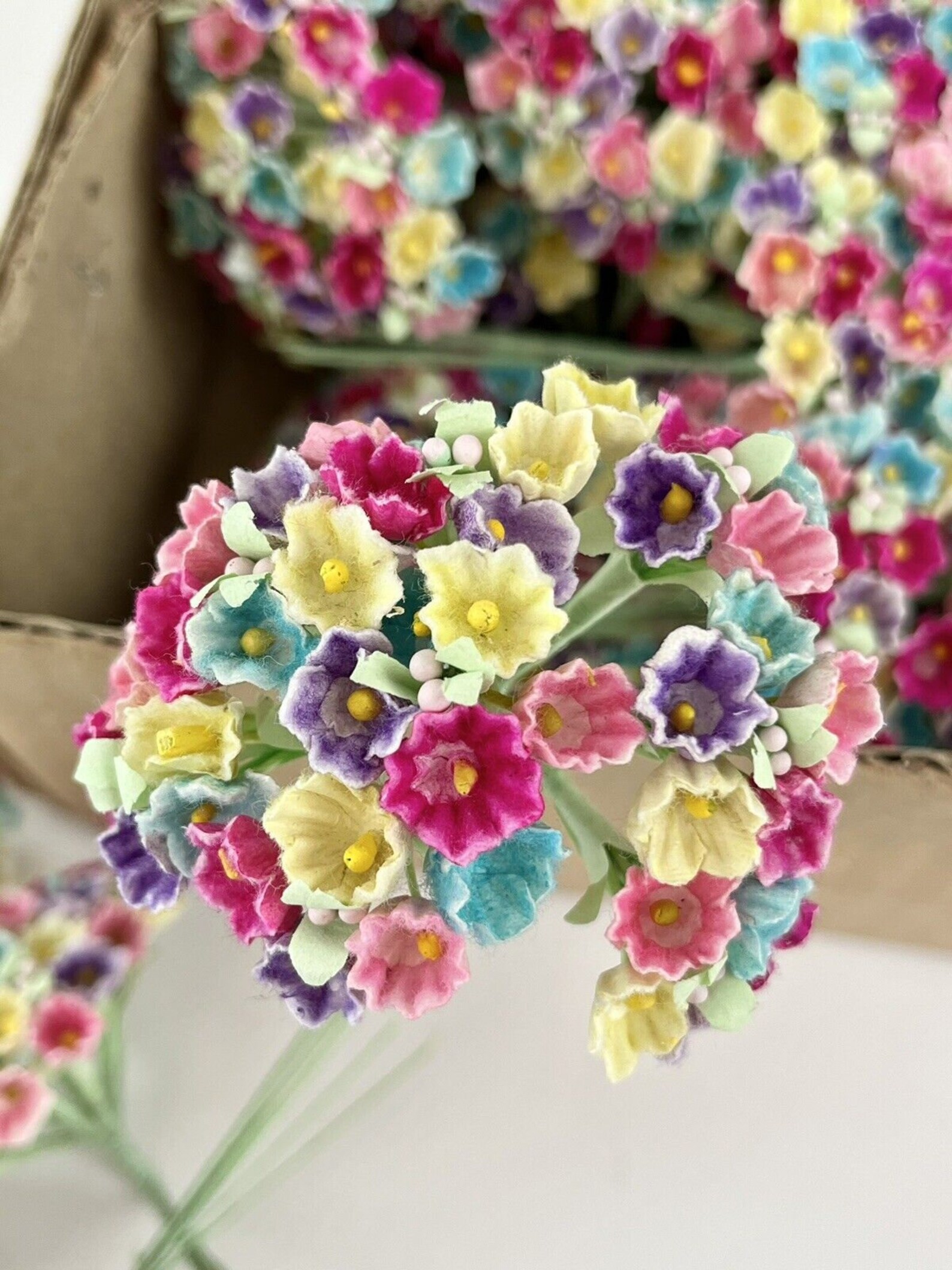 Vintage / Forget-me-not Flowers / Five Items / Bouquets / Millinery ...