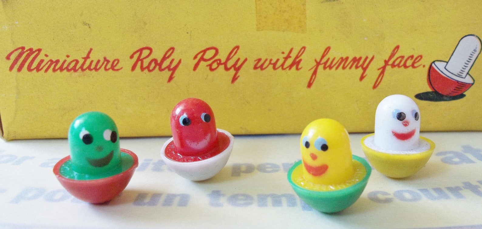 Eight Items / Vintage Miniature Roly Poly With Funny Face Toys - Etsy