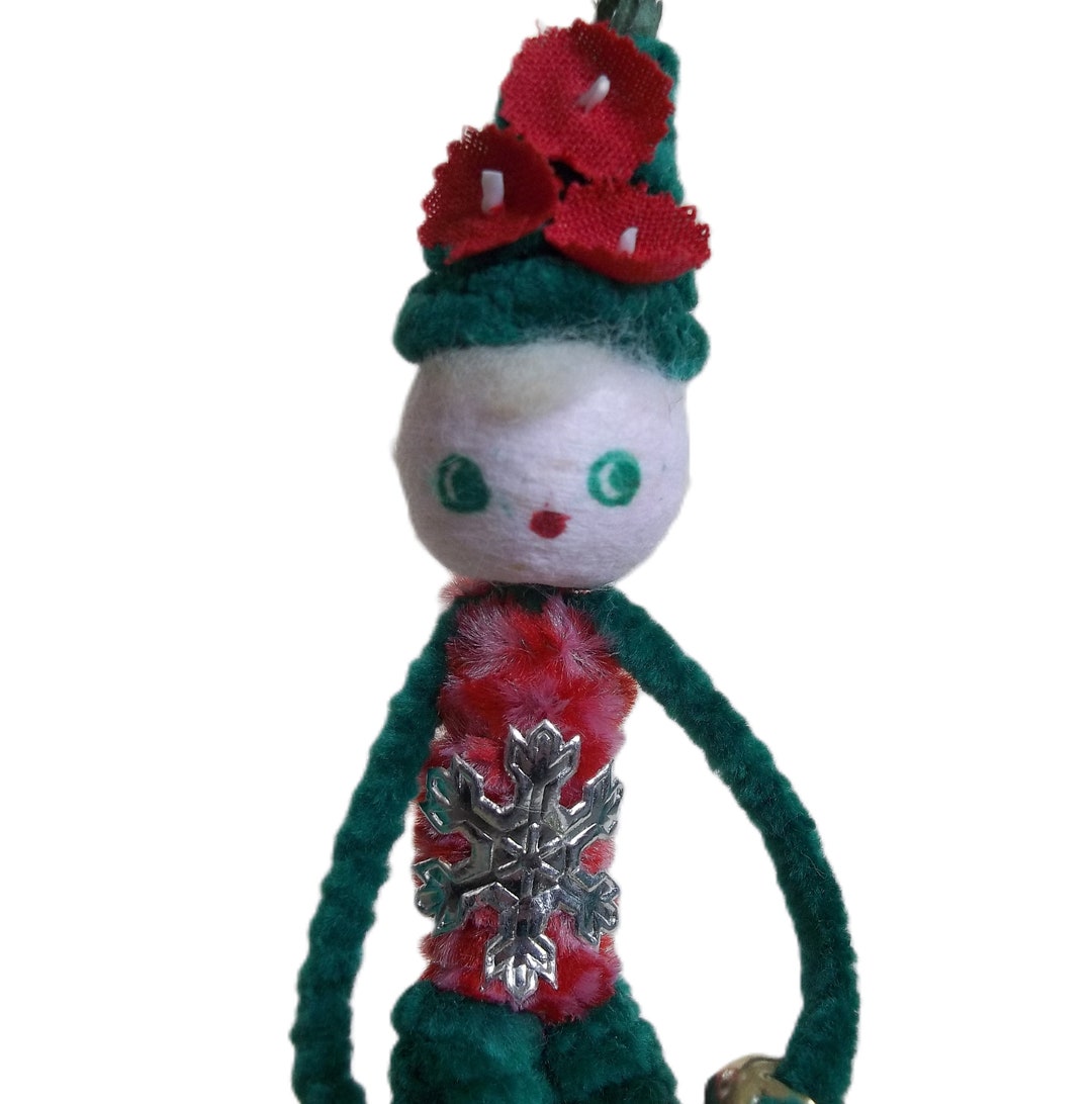 Handmade / Pipe Cleaner Elf / Vintage Craft Supplies / One Item ...