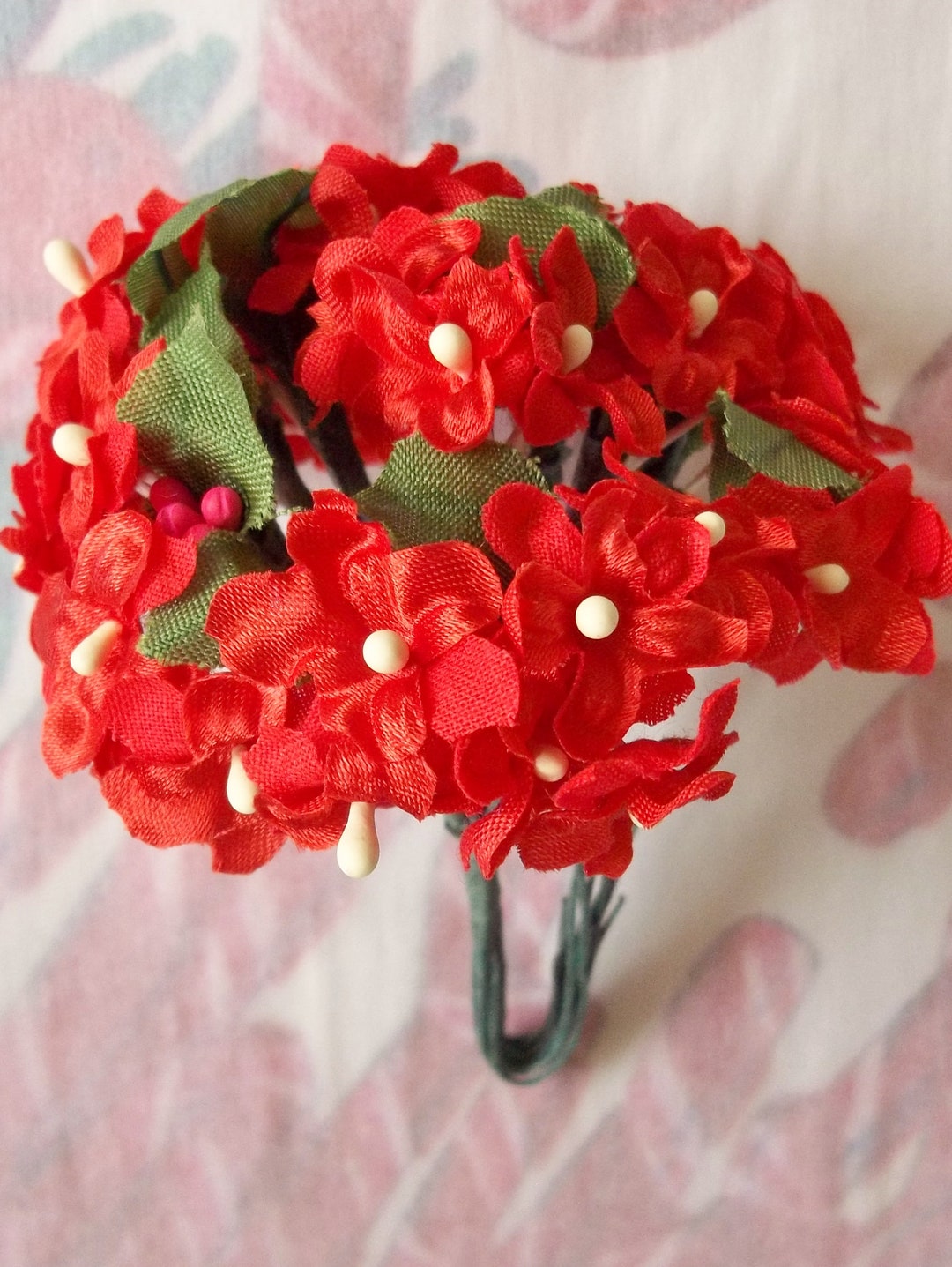 Vintage / Miniature Flower Bouquet / One Bunch / Artificial Flowers ...