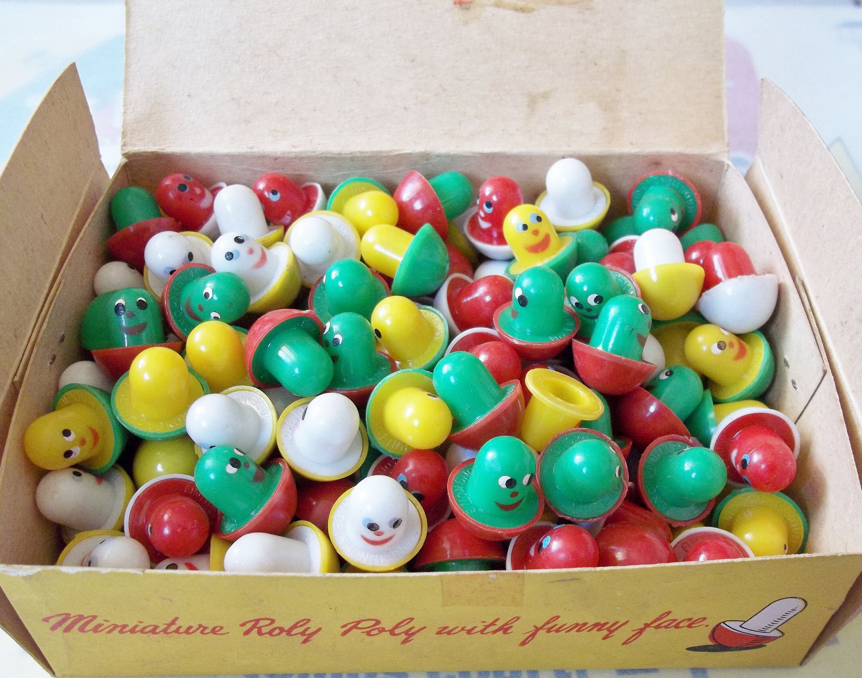 Six Items / Vintage Miniature Roly Poly With Funny Face Toys / - Etsy