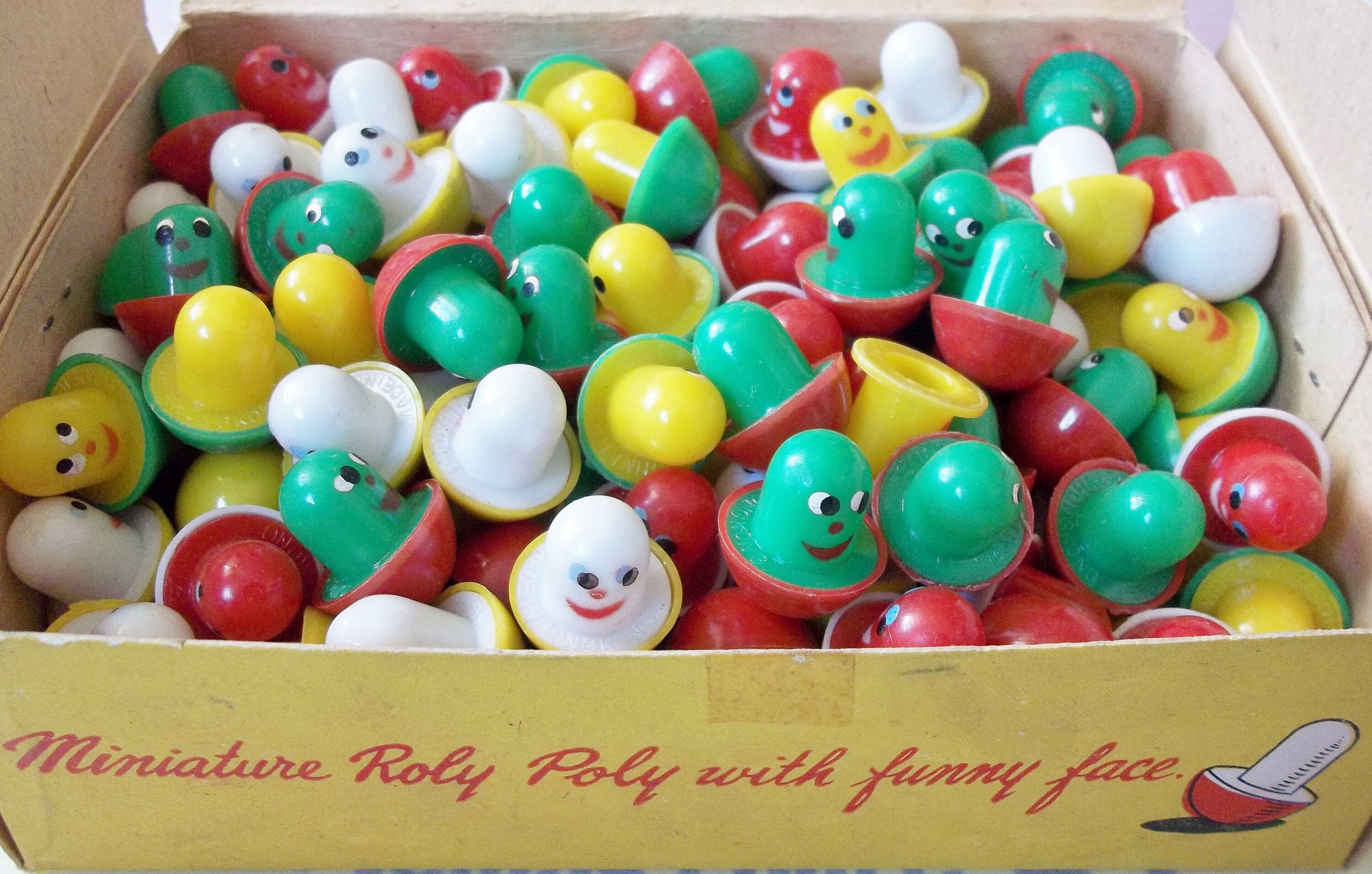 Six Items / Vintage Miniature Roly Poly With Funny Face Toys / - Etsy
