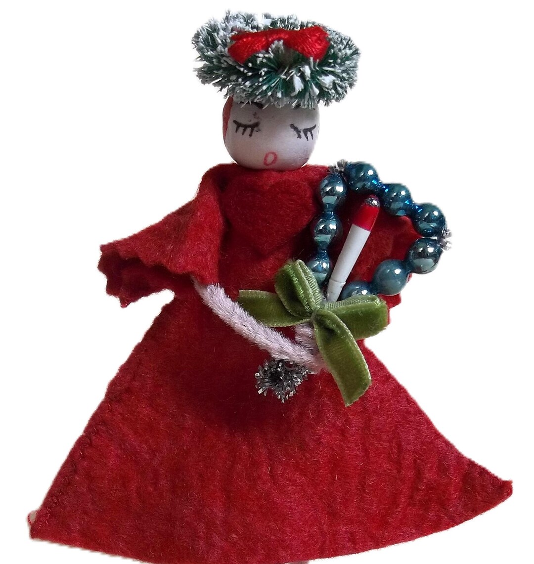 One Item / Pipe Cleaner Christmas Figure / Vintage Craft Supplies ...