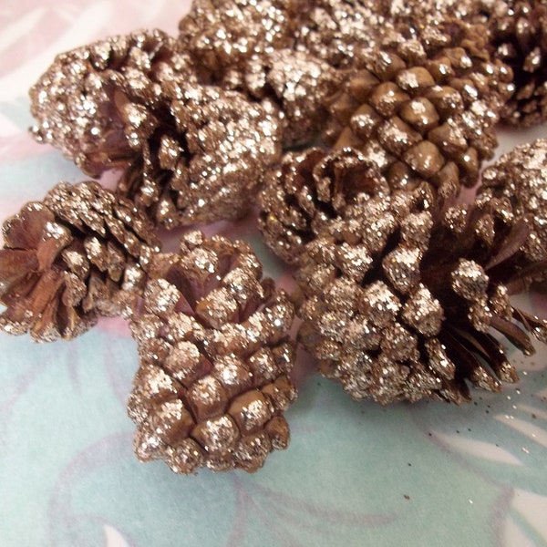 Glitter Pine Cones - Etsy