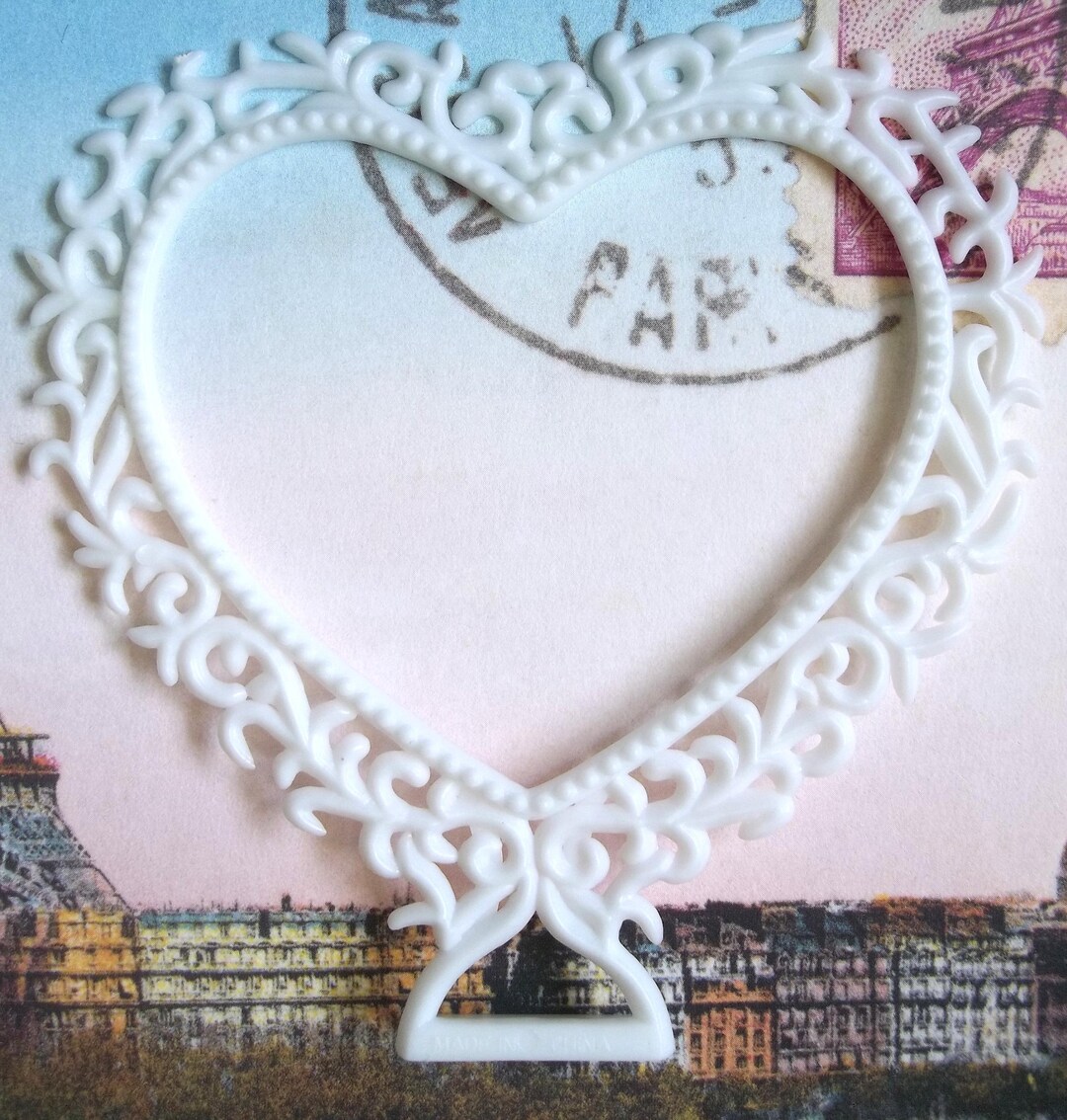 Vintage / Small Wedding Cake Topper Add-on / Heart Frame / DIY Wedding ...