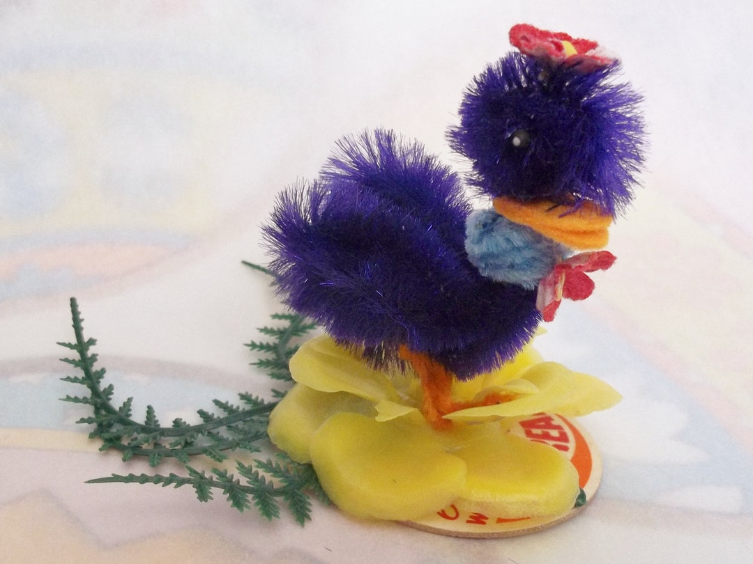 One Item / Bump Chenille Duck / Handmade / Made Using Vintage Craft ...