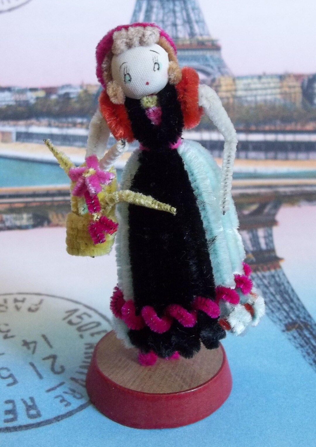 Very Vintage / Chenille Stem Doll / Pipe Cleaner Figure / Made in Japan ...