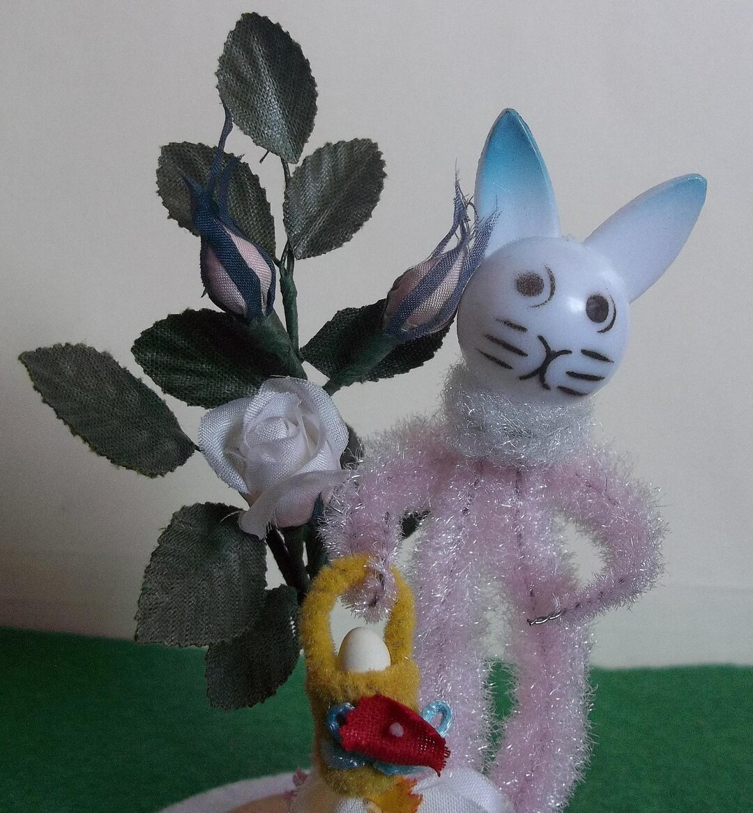 Handmade / Bump Chenille Bunny Rabbit / Bumpy Chenille / Vintage Craft ...