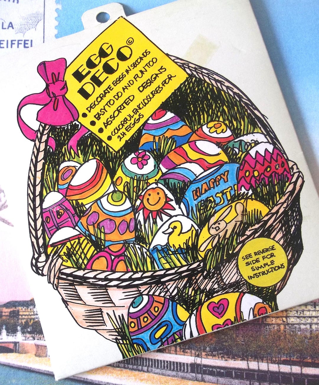 Vintage / Egg Deco (C) Egg Wrappers / Shrink Wraps / 24 Egg Sleeves ...