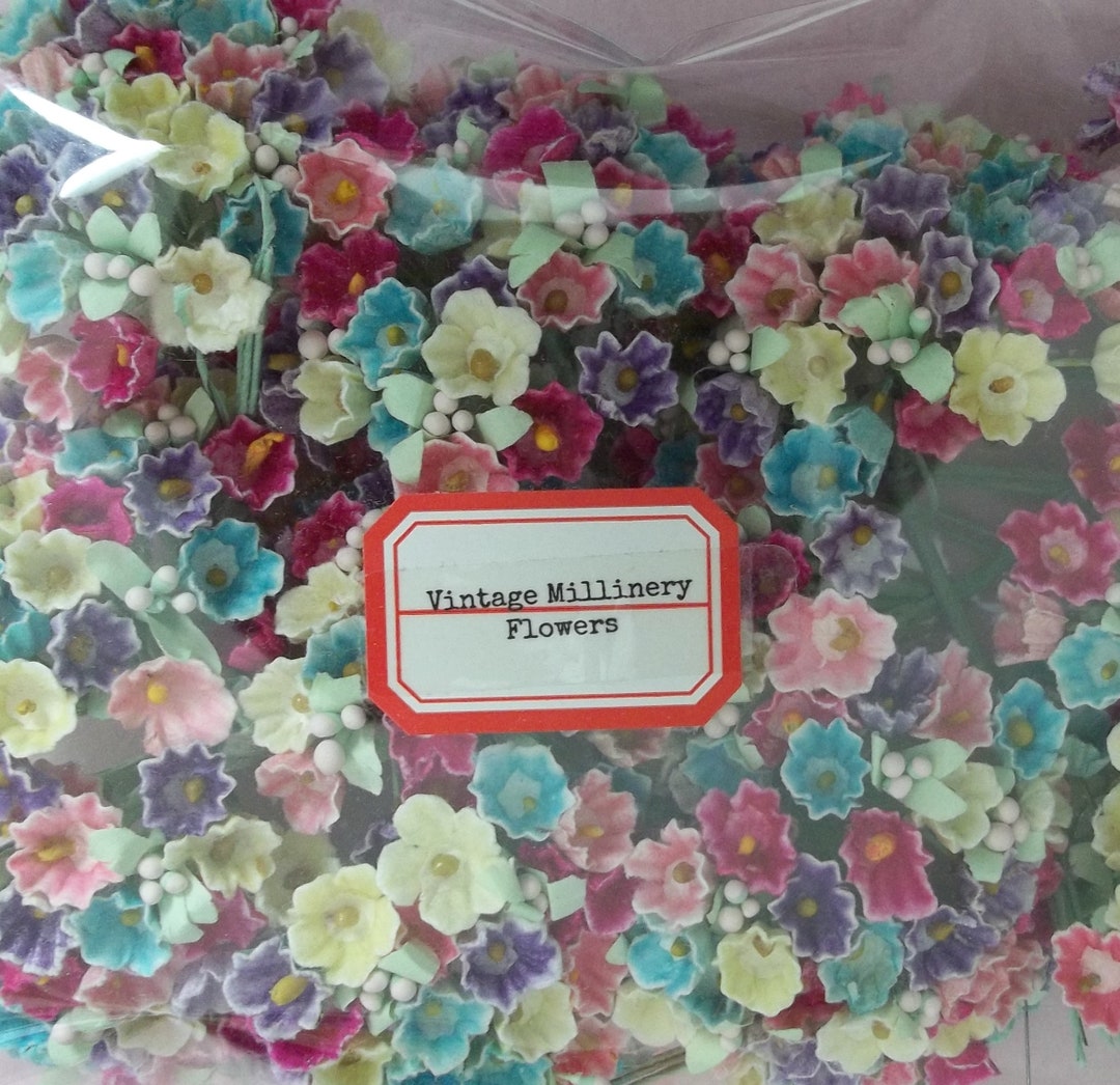 One Dozen / Forget Me Nots Bouquets / Vintage Millinery / Rare ...