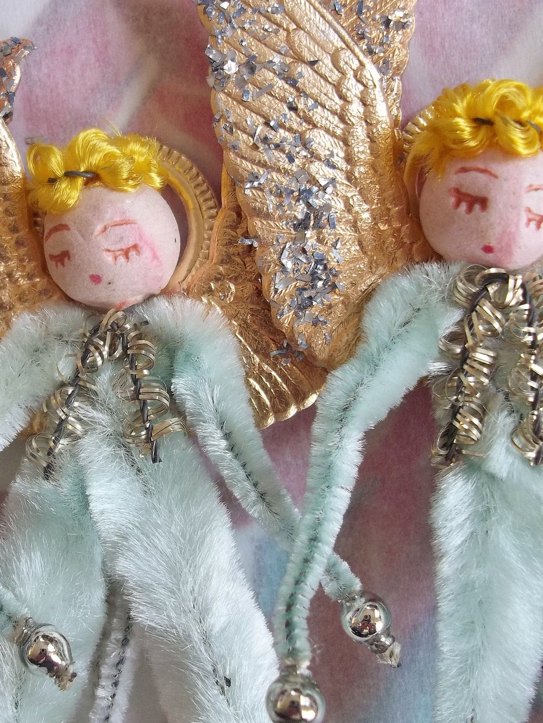 Vintage Bump Chenille Angel Doll: Spun Cotton Head, German Glass ...