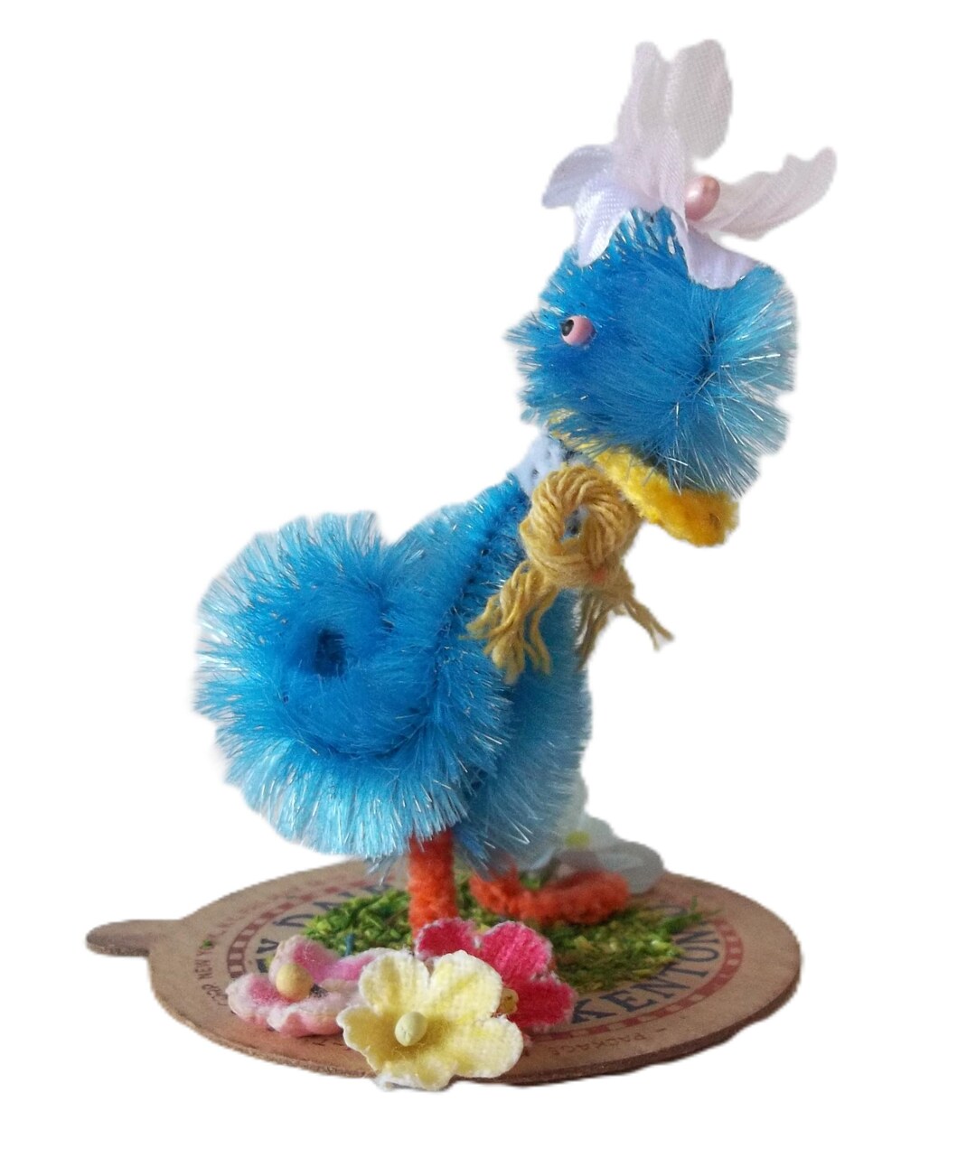 One Handmade Bump Chenille Duck / Made Using Vintage Craft Supplies ...