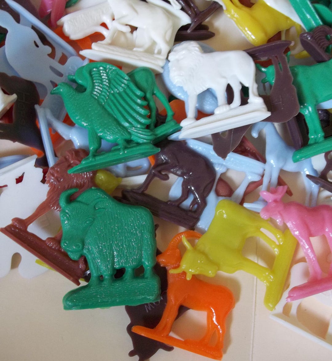 Twelve Items / Vintage / Assortment of Plastic Animals / Cracker Jack ...