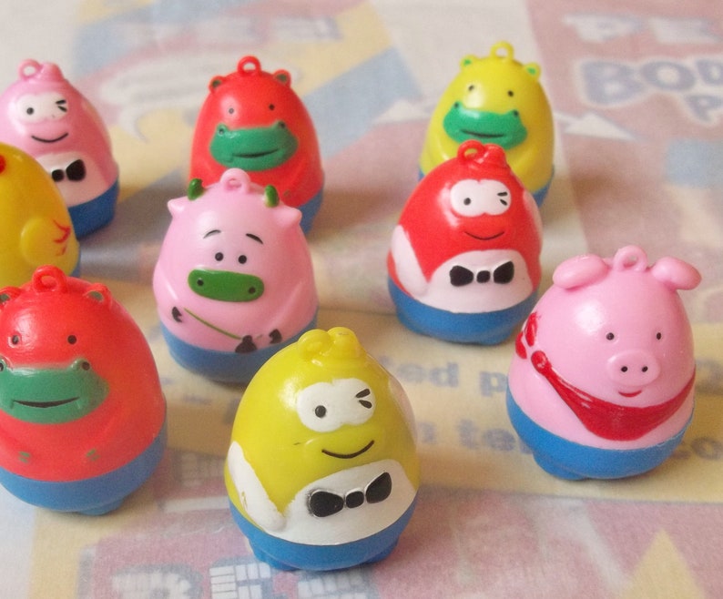 Six Items / Vintage Roly Poly Necklace / Toy Novelties / | Etsy