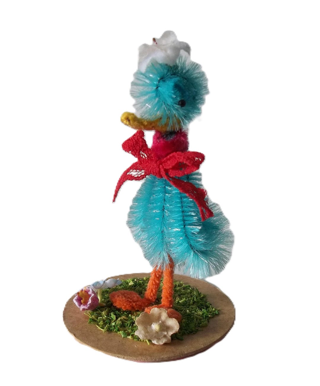 One Handmade Bump Chenille Duck / Made Using Vintage Craft Supplies ...