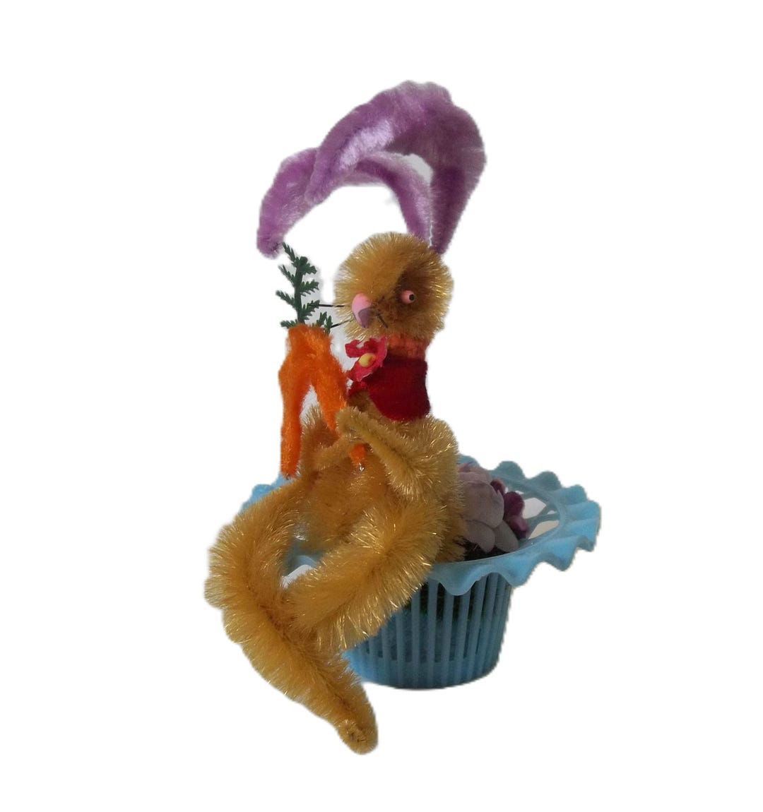 Handmade / Bump Chenille Bunny Rabbit / Bumpy Chenille / Vintage Craft ...
