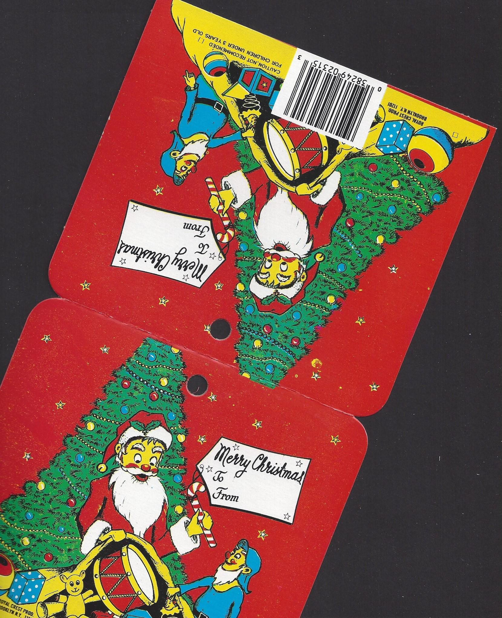 Vintage / Christmas Stocking Header Card & Mesh Stocking / Stocking ...
