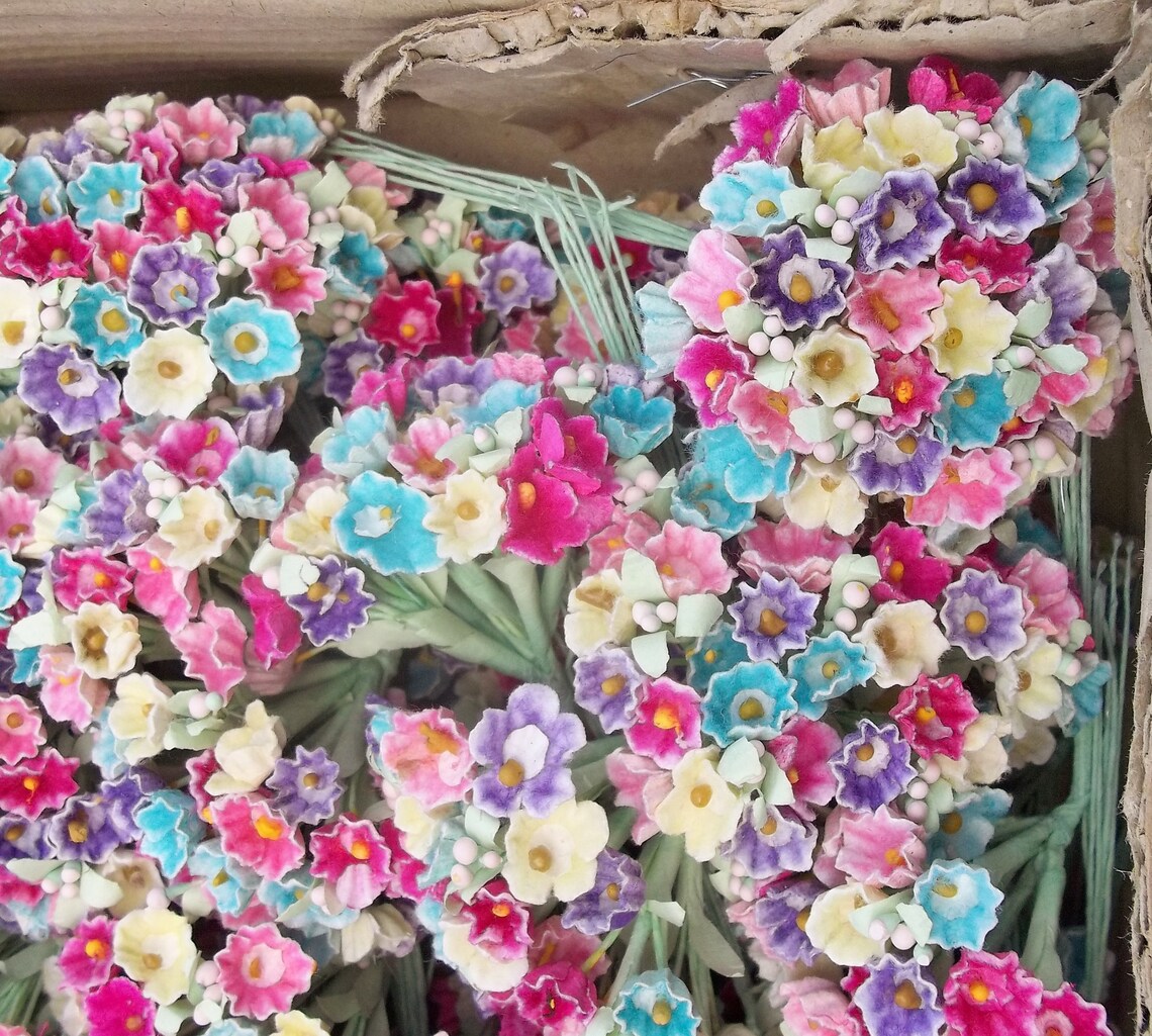 Vintage / Forget-me-not Flowers / Five Items / Bouquets / Millinery ...