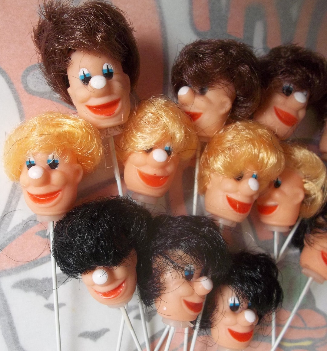 One Dozen / Vintage / Creepy Clown Heads on Wire Picks / Twelve Items ...