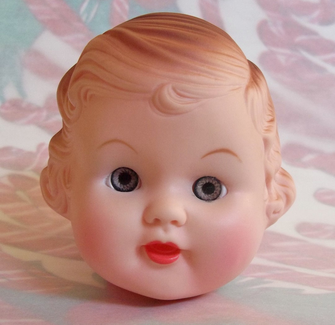 Vintage / Plastic Doll Head / Young Girl / Charming Face - Etsy