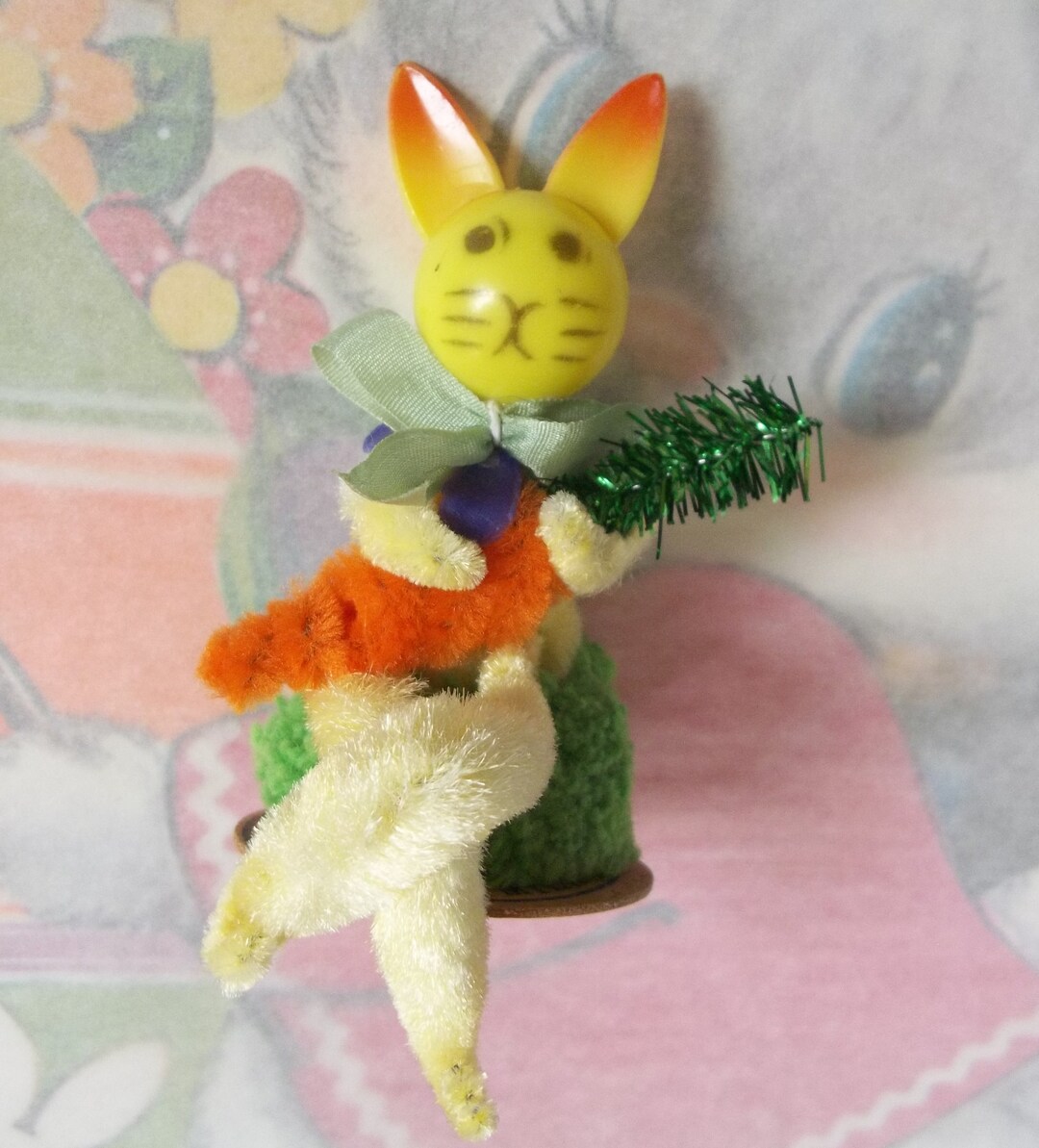 Handmade / Edge Sitter / Easter Bunny Rabbit / Vintage Craft Supplies ...