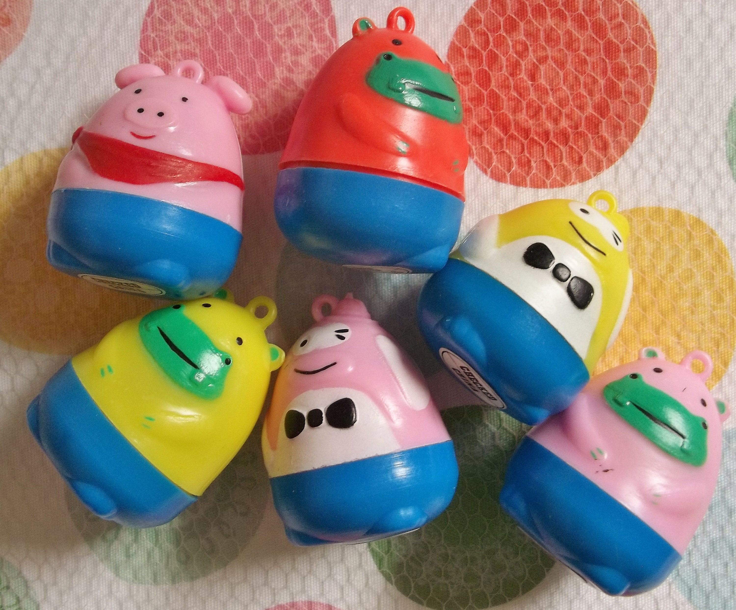 Six Items / Vintage Roly Poly Necklace / Toy Novelties / | Etsy
