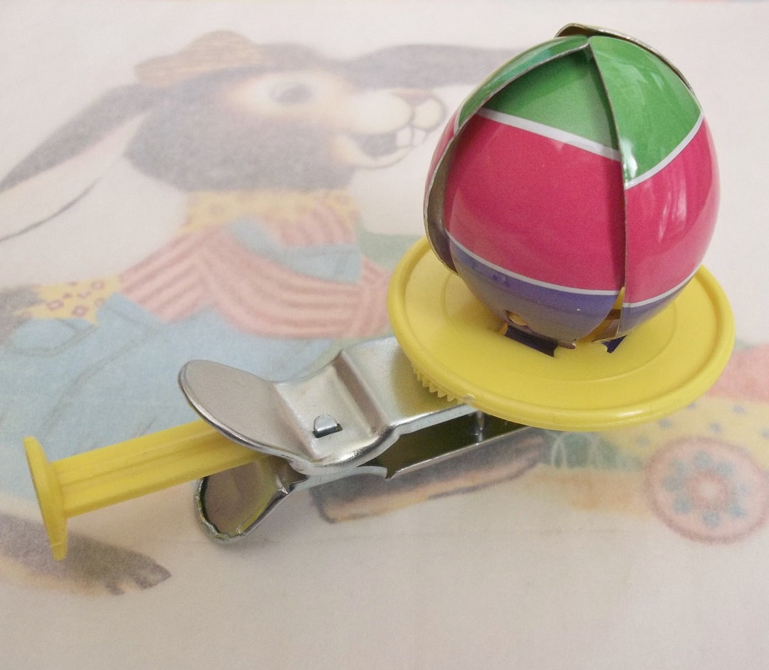 Vintage / Easter Dime Store Toy / Easter Egg Spinner & Chick / Tin ...