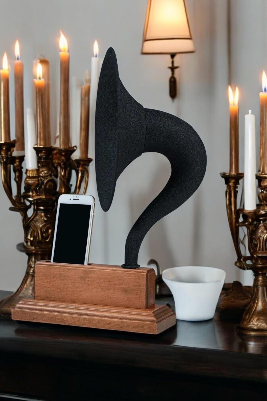 Acoustic Gramophon Speaker, Gramophone iPhone Passive Speaker, Unique ...