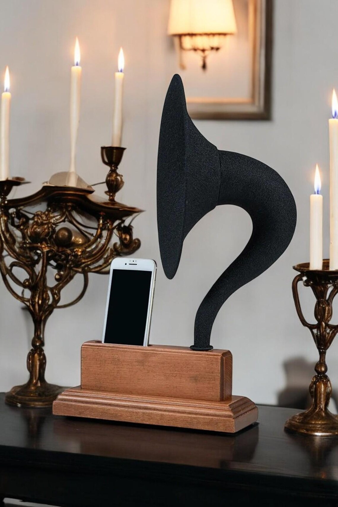 Acoustic Gramophon Speaker, Gramophone iPhone Passive Speaker, Unique ...