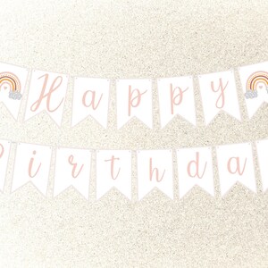Boho Rainbow BANNER Boho Rainbow Party Flag Rainbow Birthday Banner ...