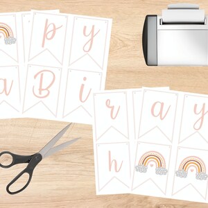 Boho Rainbow BANNER Boho Rainbow Party Flag Rainbow Birthday Banner ...