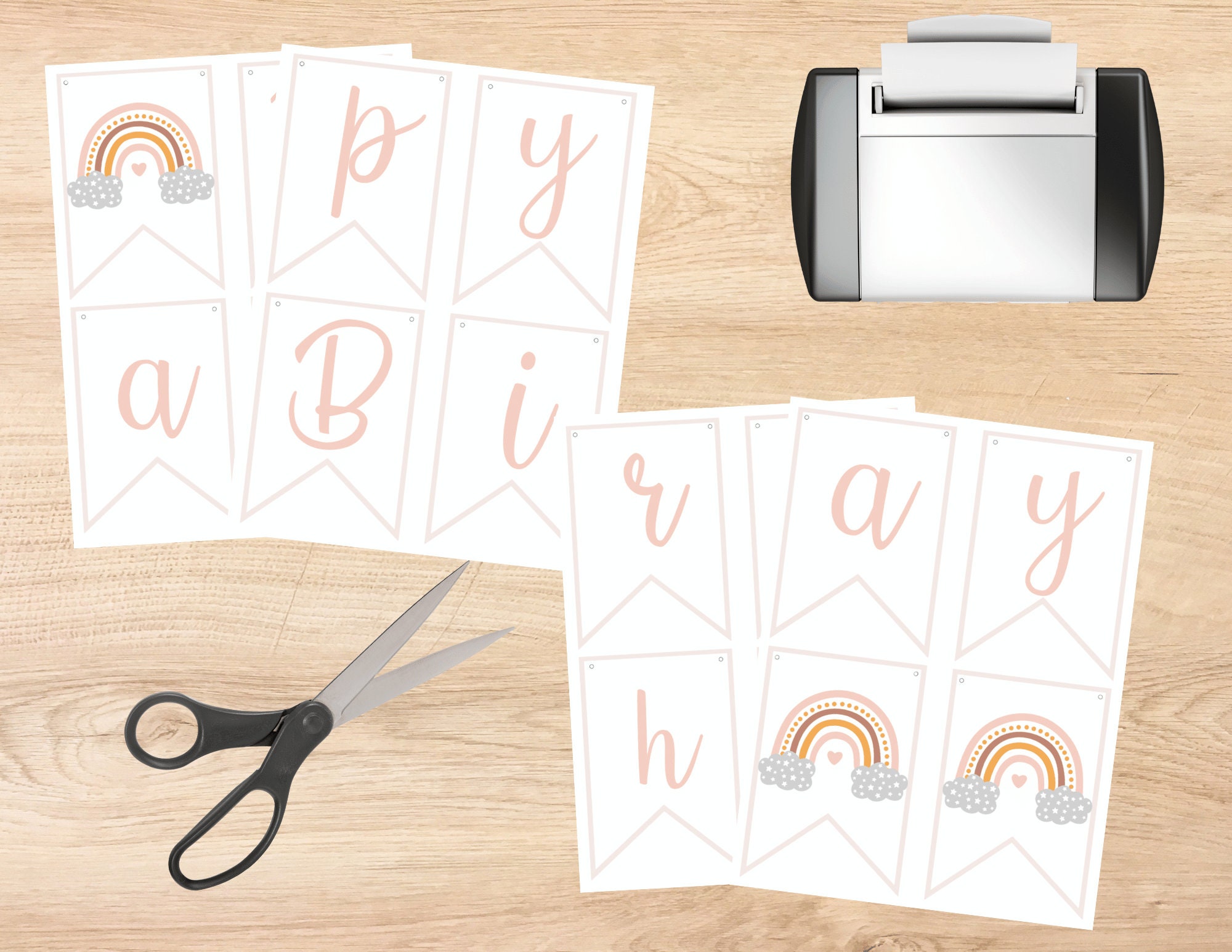 Boho Rainbow BANNER Boho Rainbow Party Flag Rainbow Birthday Banner ...