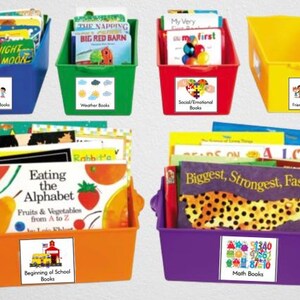 Easy to Read Classroom Book Bin Labels, Classroom Organization, Book ...