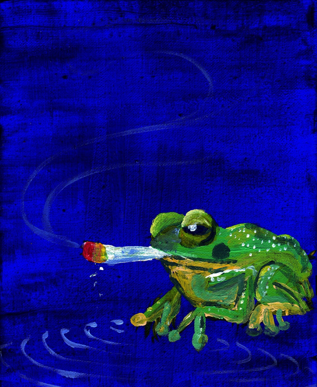 Smoking Frog Painting Digital Download Print - Etsy