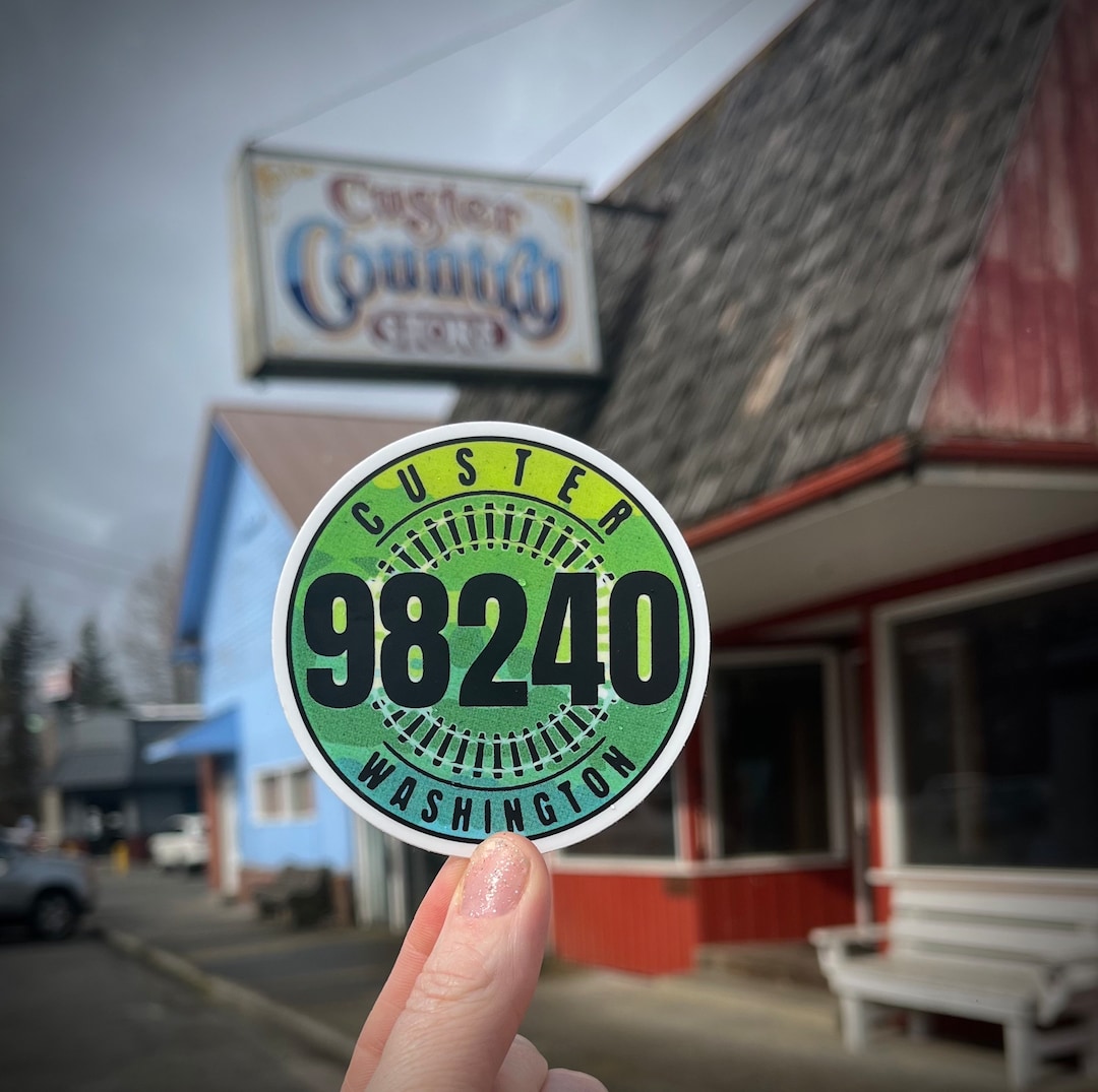 Vinyl Sticker Custer, Washington State Free Domestic Shipping - Etsy