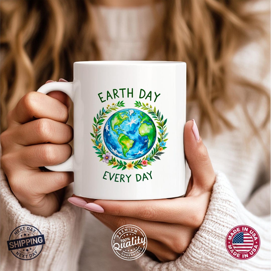 Earth Day Everyday Mug, Nature Lover Coffee Cup, Eco Friendly Mug ...