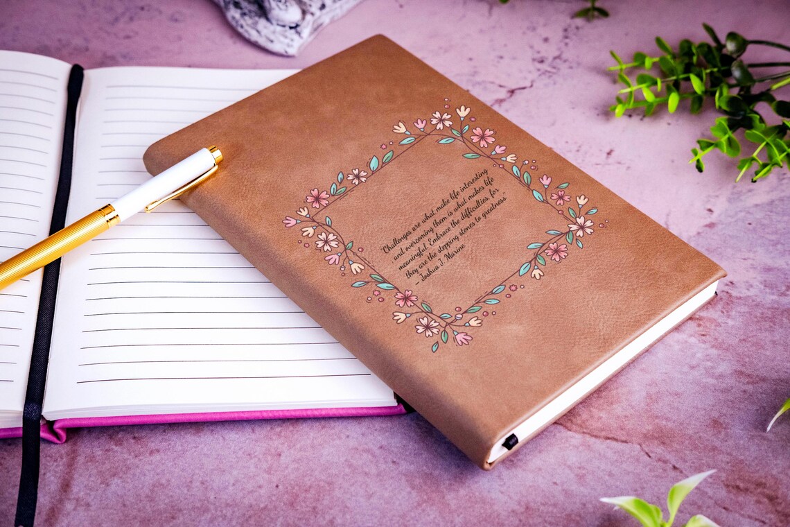 Praying Journal, Motivational Gift, Quote Journal, Customized Leather ...
