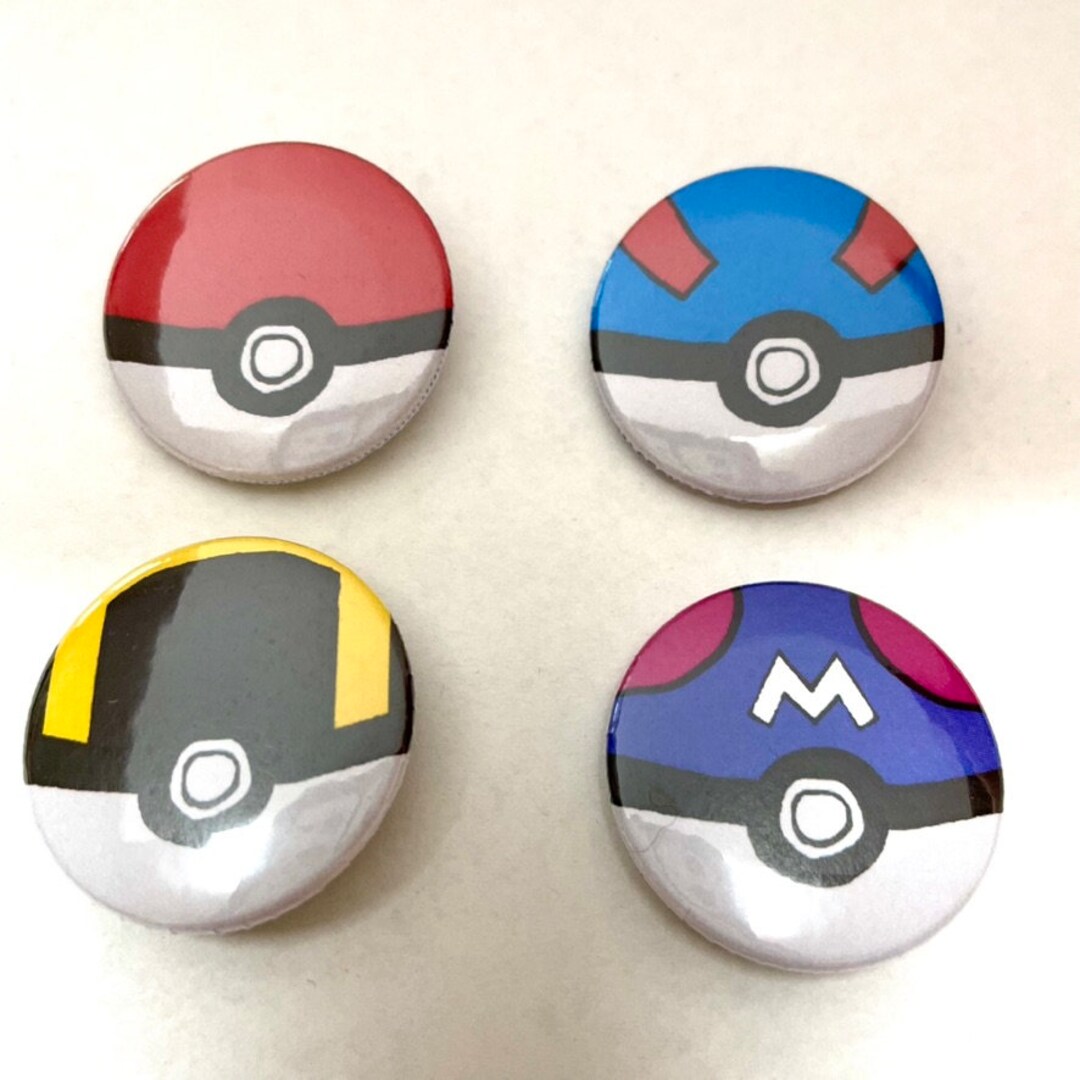 Pokéball Buttons - Etsy