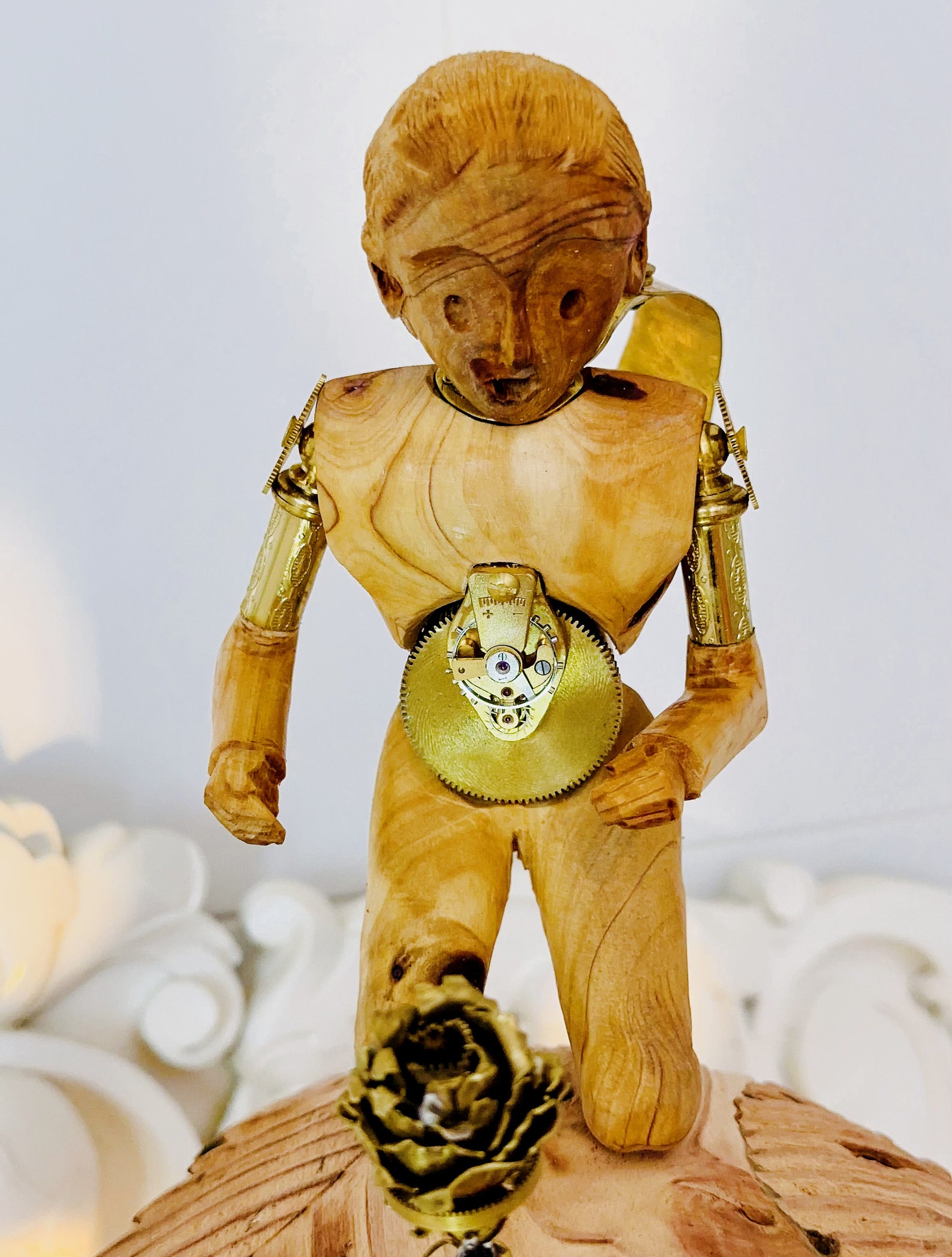 Little Prince, Abstract Wood Sculpture, Art Wood Statue, Hand Carved ...