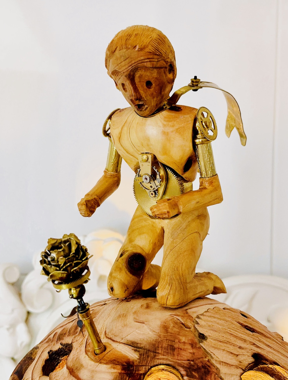 Little Prince, Abstract Wood Sculpture, Art Wood Statue, Hand Carved ...