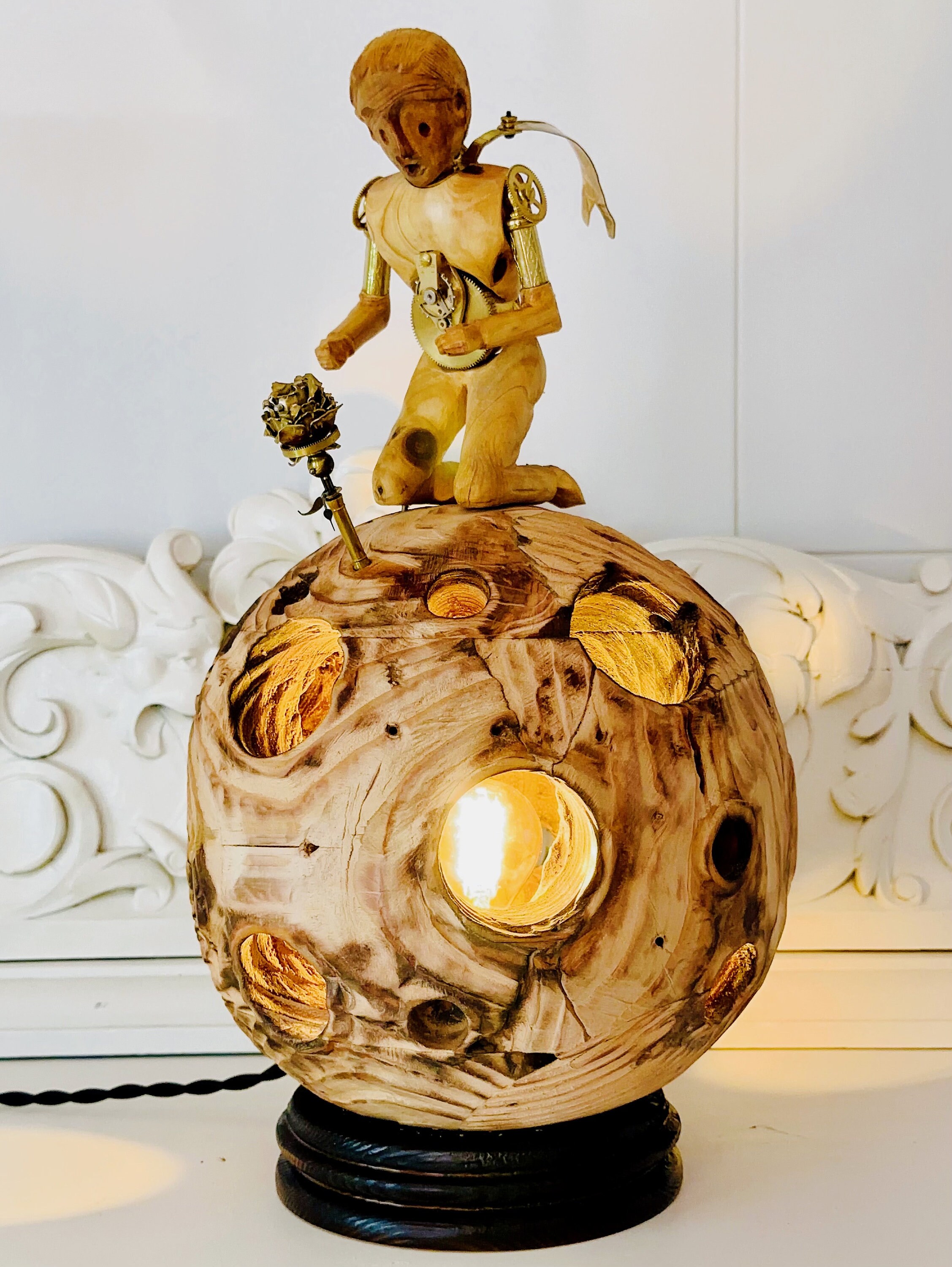 Little Prince, Abstract Wood Sculpture, Art Wood Statue, Hand Carved ...