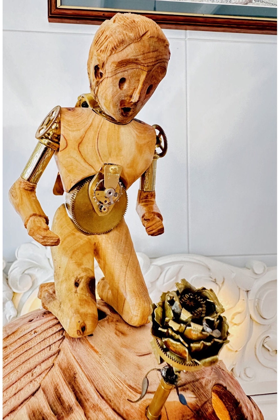 Little Prince, Abstract Wood Sculpture, Art Wood Statue, Hand Carved ...