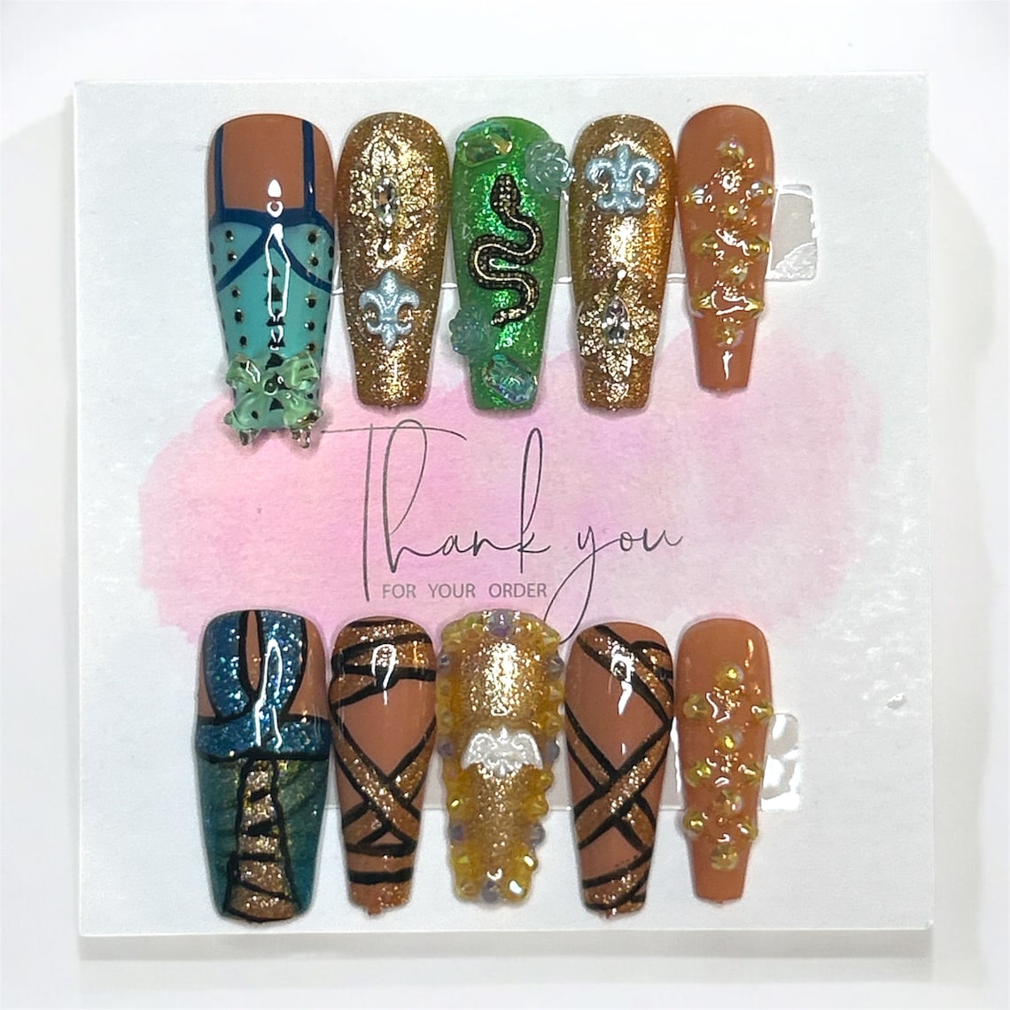 Monster High Cleo De Nile Inspired Press-on Nails - Etsy