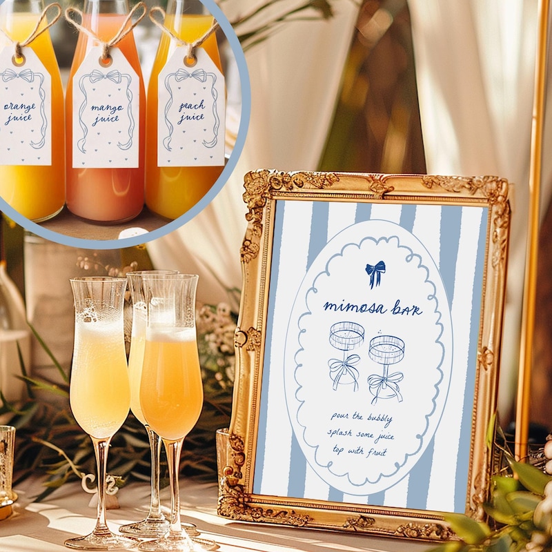 Mimosa Bar Labels - Etsy