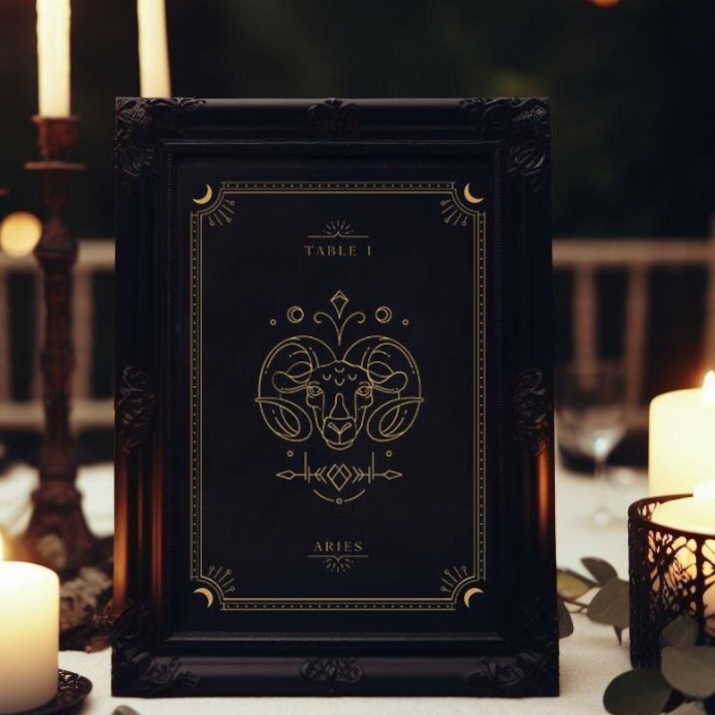 Goth Table Numbers Cards - Etsy