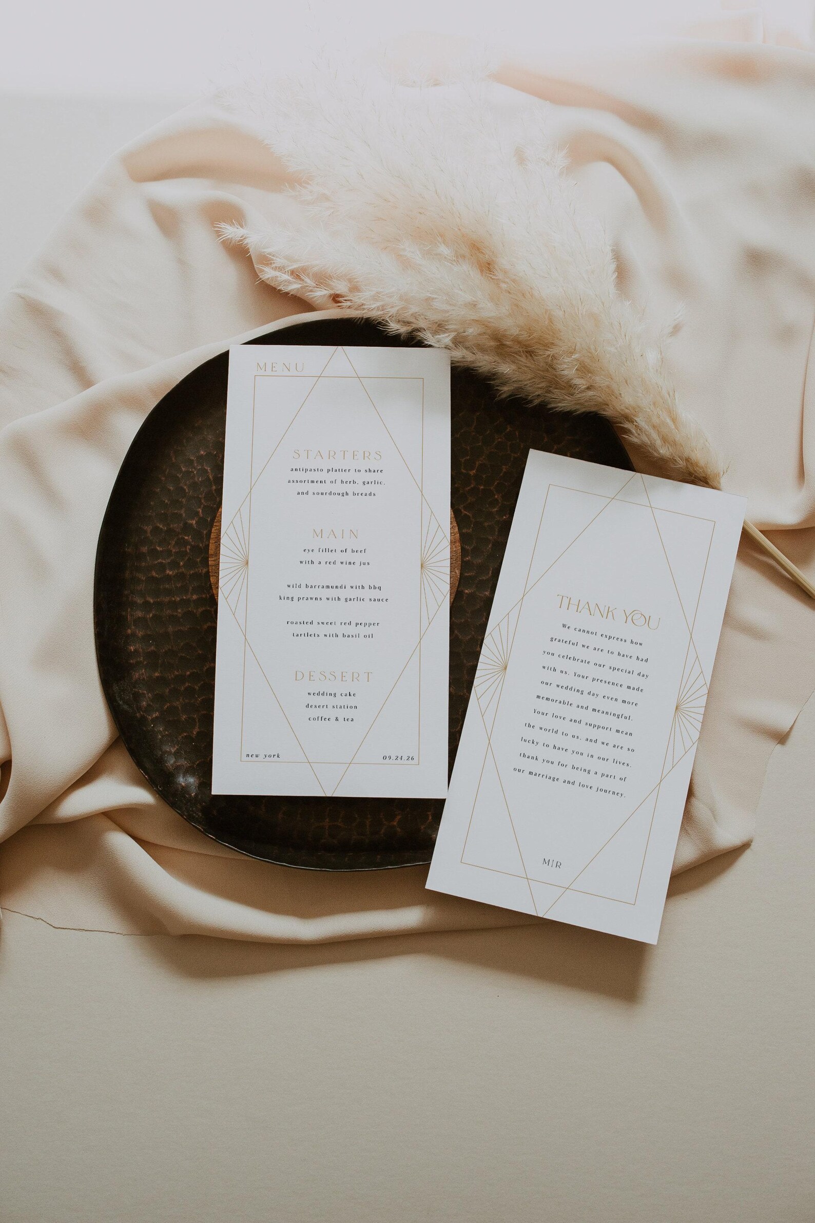 Art Deco Menu Template, Gold and White Art Deco Menu Printable, Gatsby ...